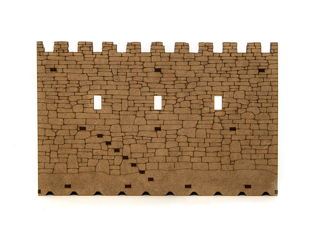 Fortress Wall With Stairs Fantasy Terrain 28mm Scale - Etsy