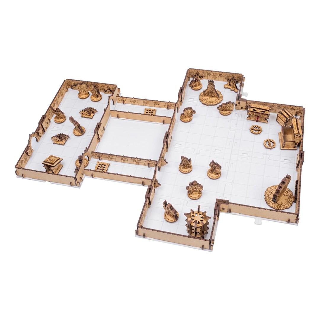 Dungeon Walls and Tiles, Dnd Terrain, Modular Catacombs, 28 Mm Scale ...