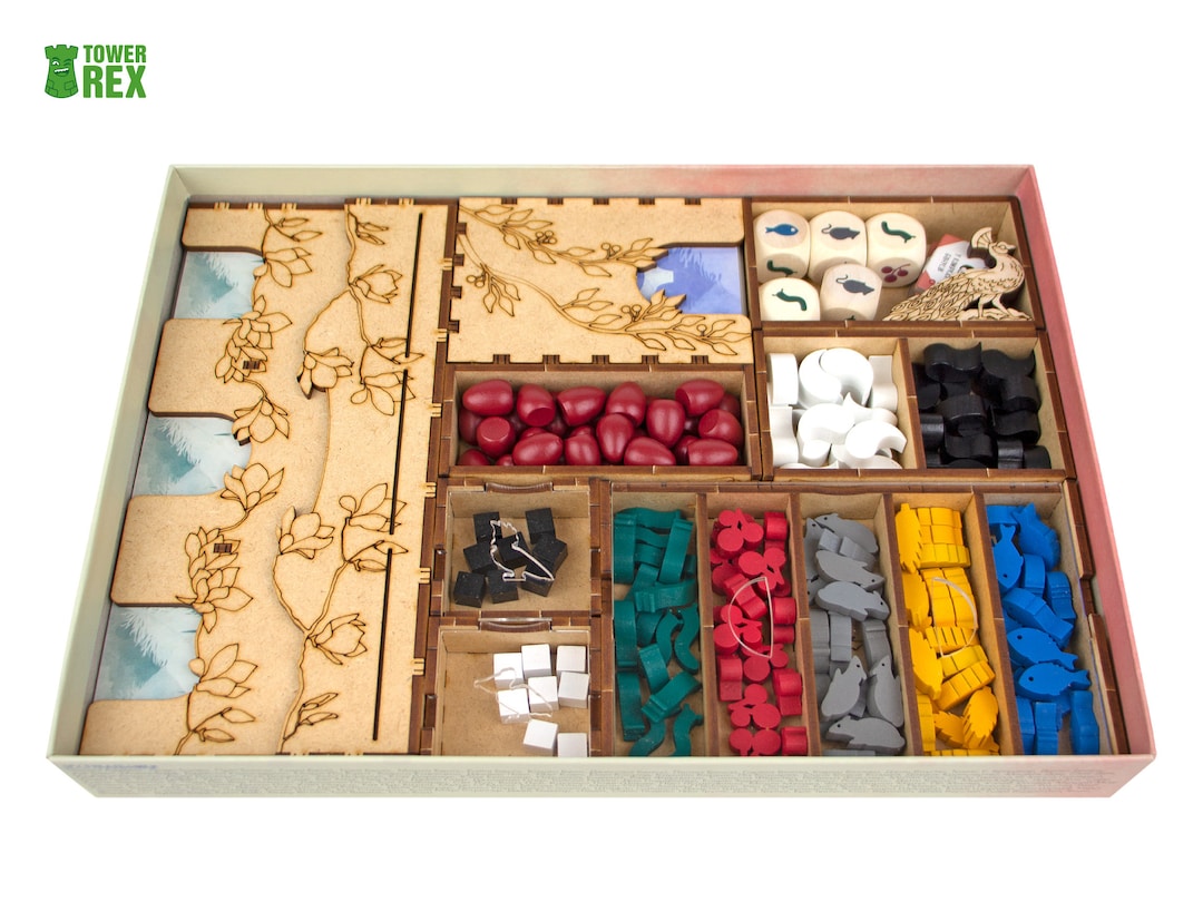 Organizer for Wingspan Asia, Storage Insert Compatible With Board Game ...