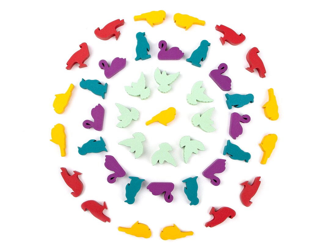 Player Birds Tokens for Wingspan Board Game From Towerrex, Wooden Bird ...