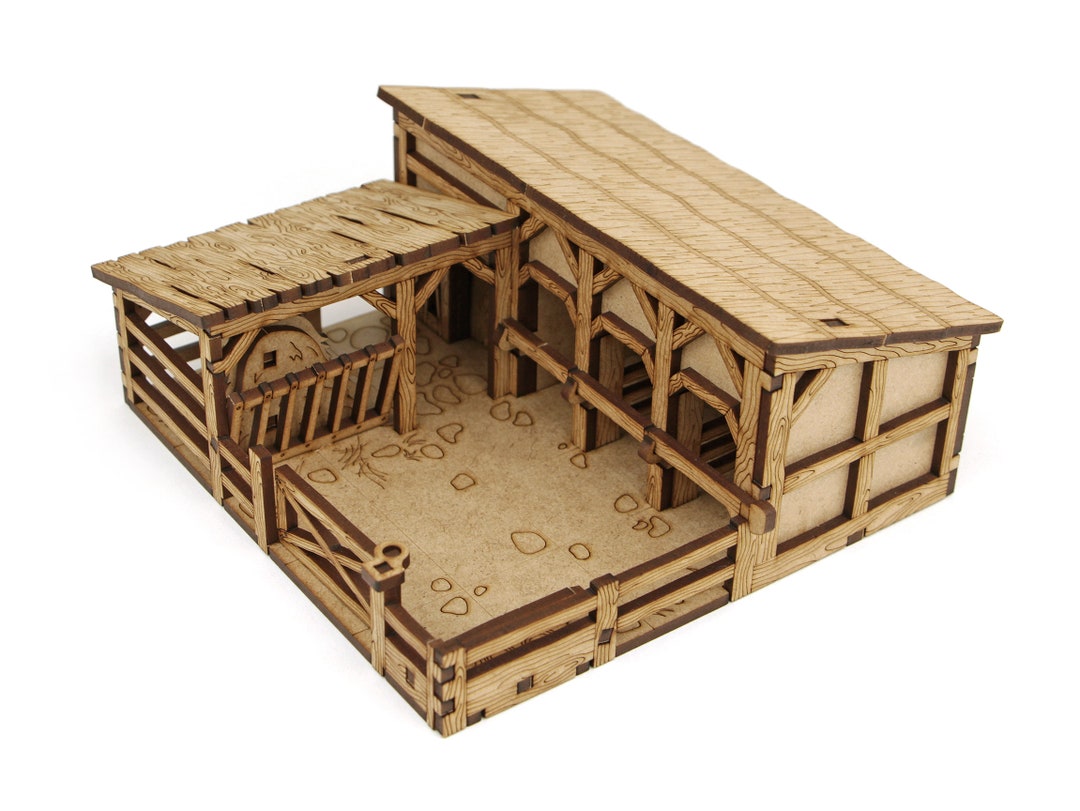 Stable, Fantasy Terrain, 28mm Terrain, Village Terrain, RPG, Dungeons ...