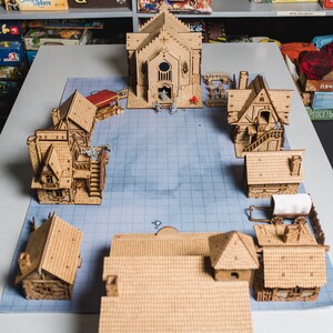 The Village Dnd Terrain Set, 28mm Terrain, Medieval Modular HDF ...