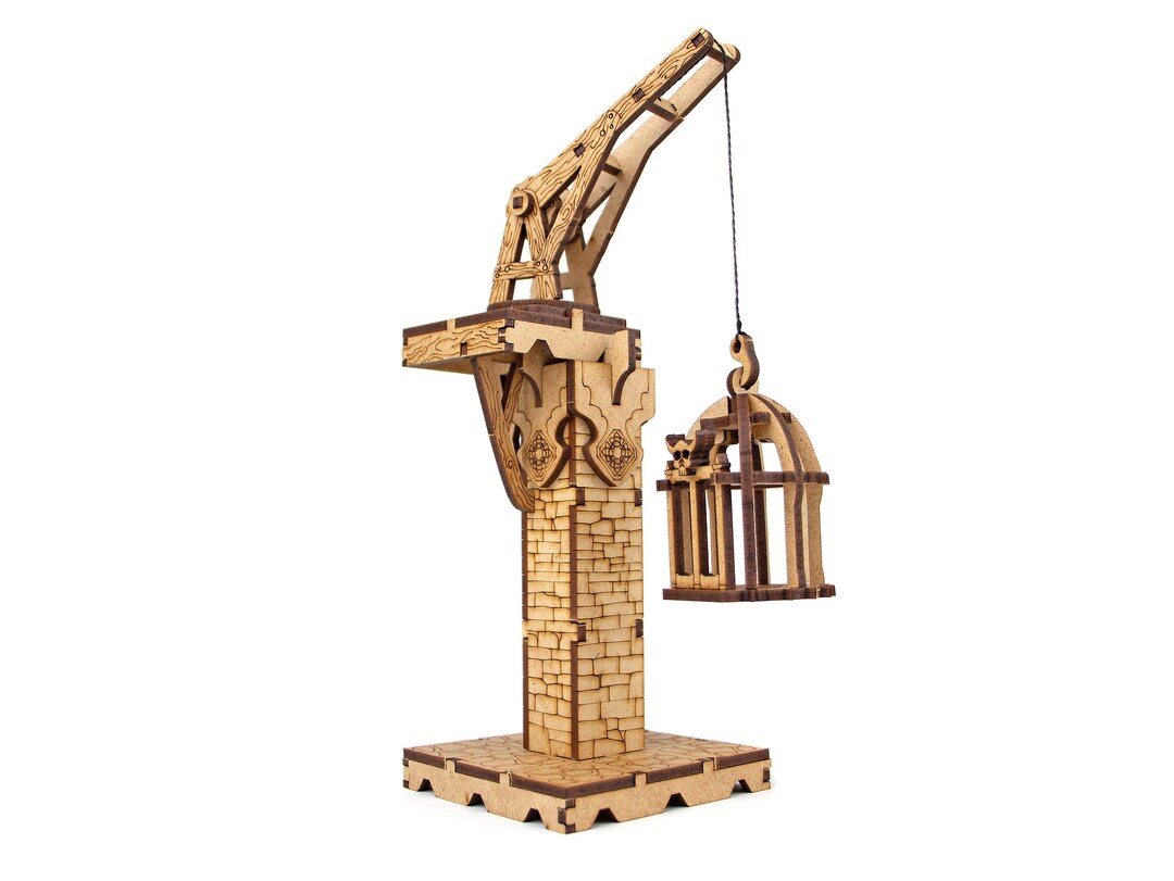 Crane With a Cage, and Giant Pillar, Fantasy Terrain, 28mm Terrain ...