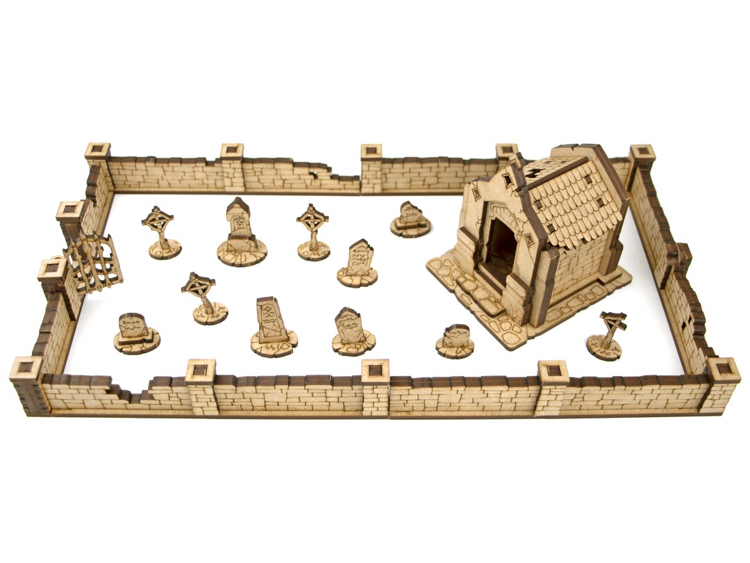Graveyard Crypt Dnd Terrain, Modular 28mm Scale Miniature Terrain for ...