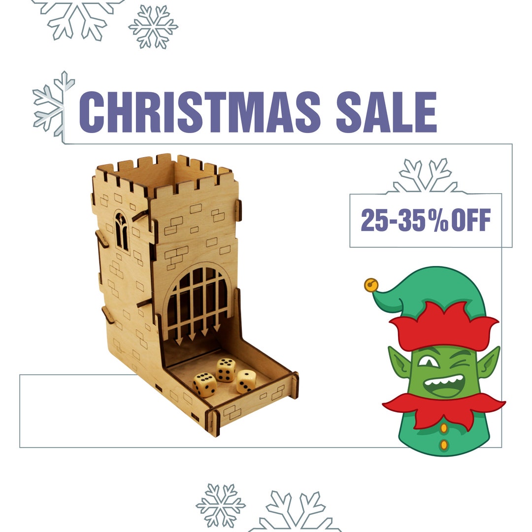 Castle Dice Tower, Boardgame Accessory, Wood Dice Tower, Dice Roller ...