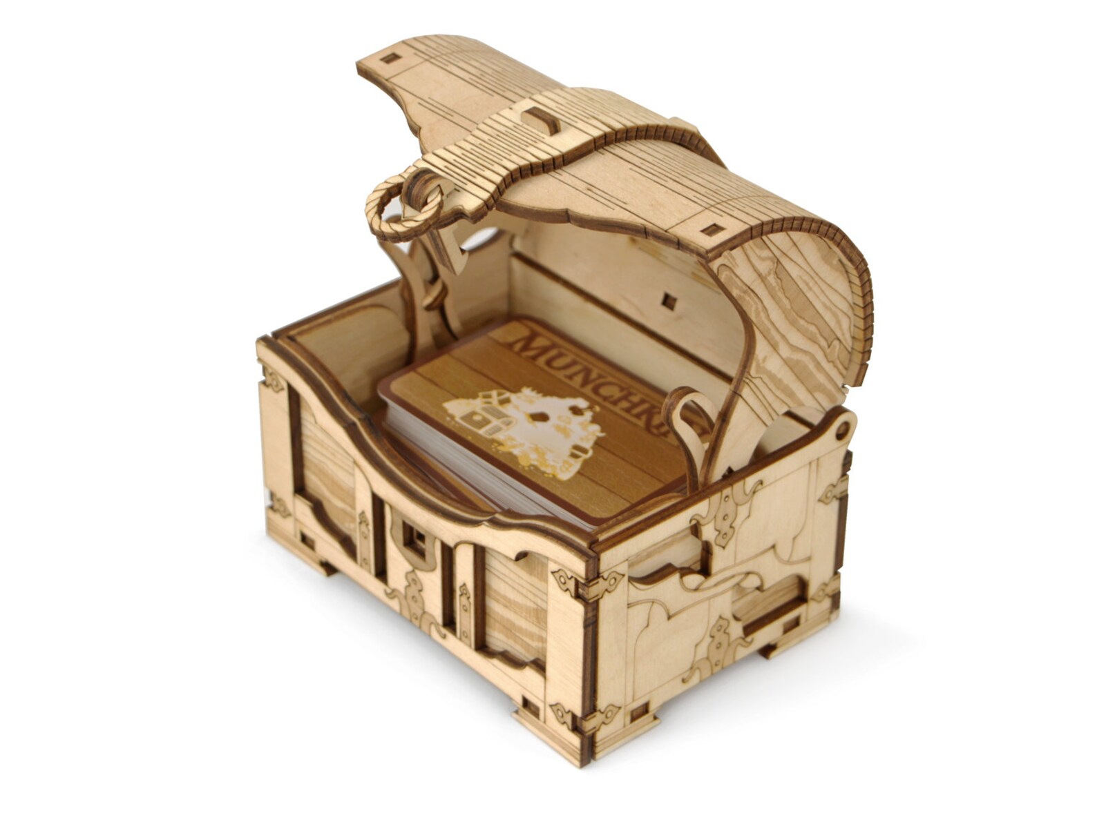 Card Holder Treasure Chest Boardgame Gift Lasercut - Etsy