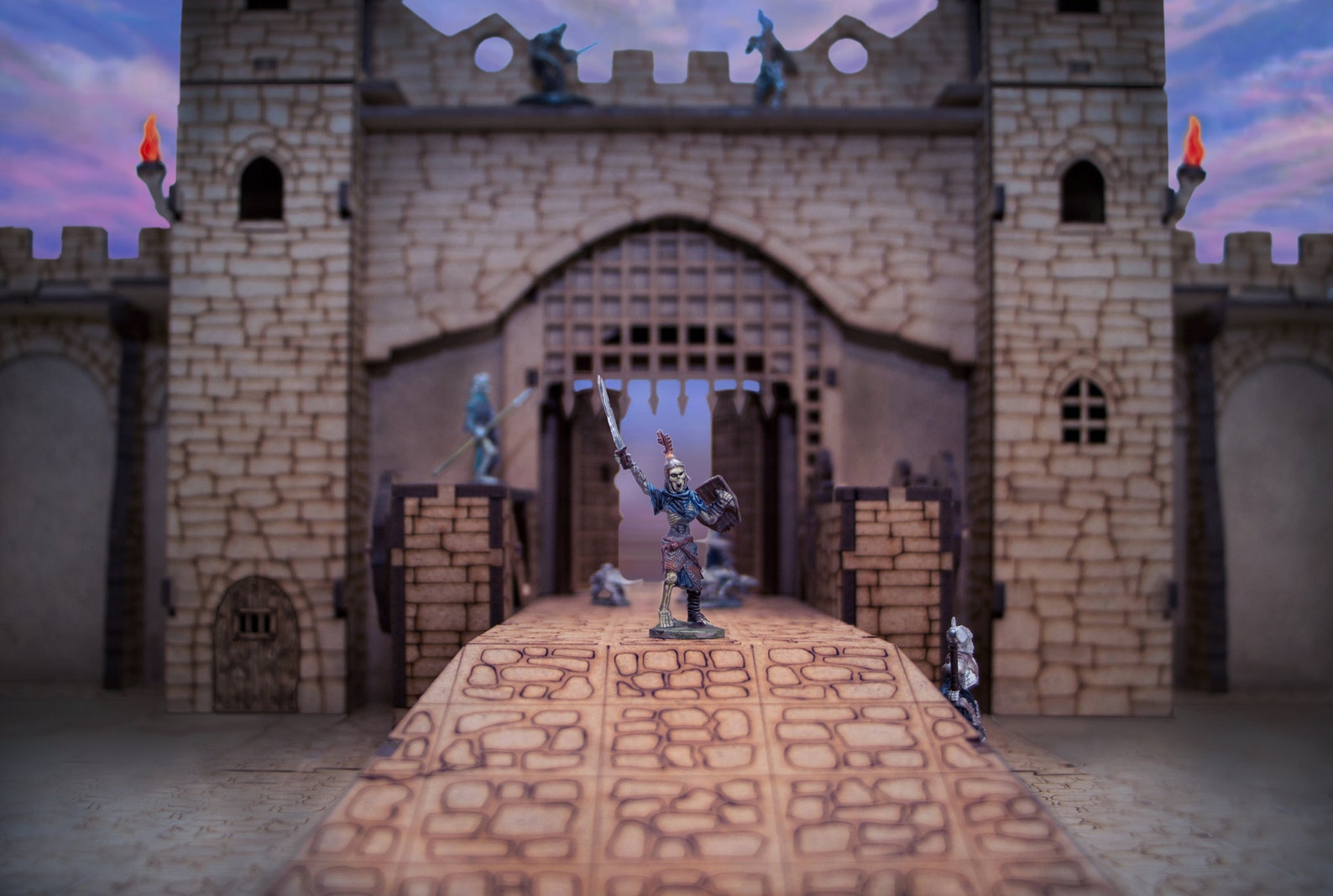 Big Gate Complex Fantasy Terrain 28mm Scale Dungeon | Etsy