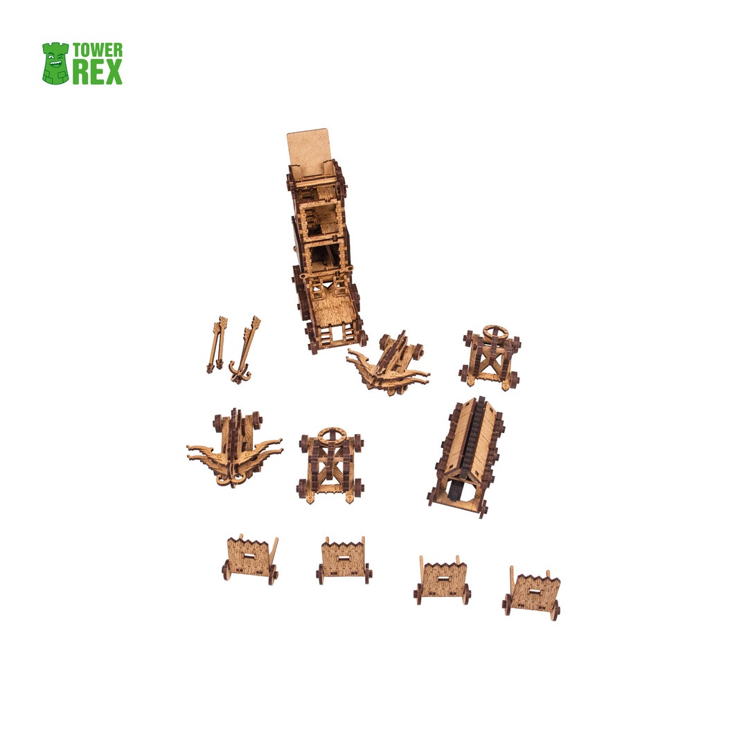 Siege Engines Set Terrain, Dnd, Pathfinder, Frostgrave, TTRPG, 28mm ...