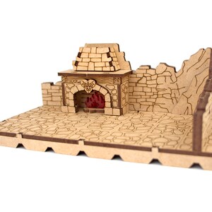 Room With a Fireplace Fantasy Terrain, 28mm Terrain, Dungeon Terrain ...