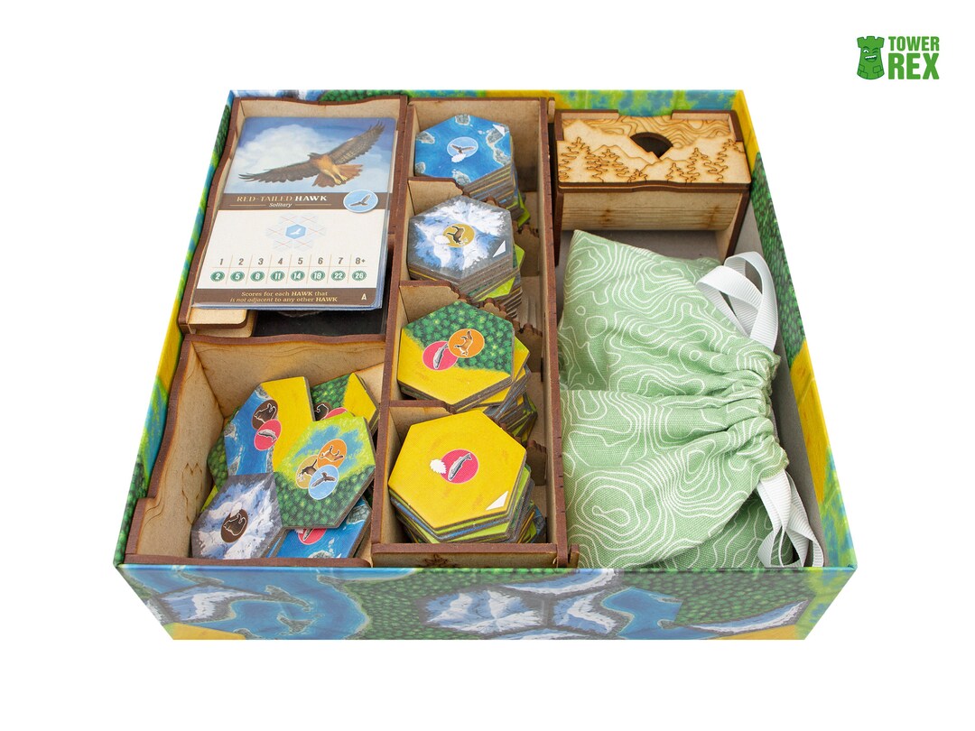 Cascadia Organizer + Tokens Bundle, Insert for Cascadia Board Game ...