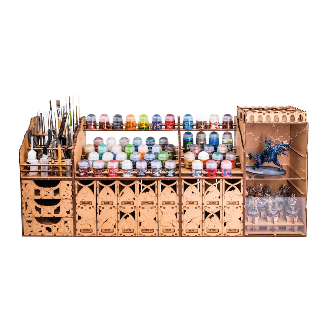 Pro Paint Station for Figure Painting, Paint Rack 34mm Bottles ...