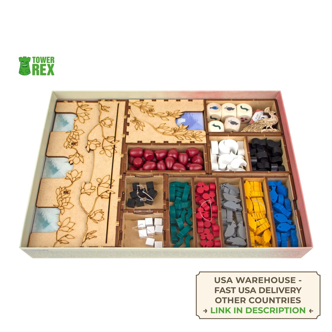 Organizer for Wingspan Asia, Storage Insert Compatible With Board Game ...