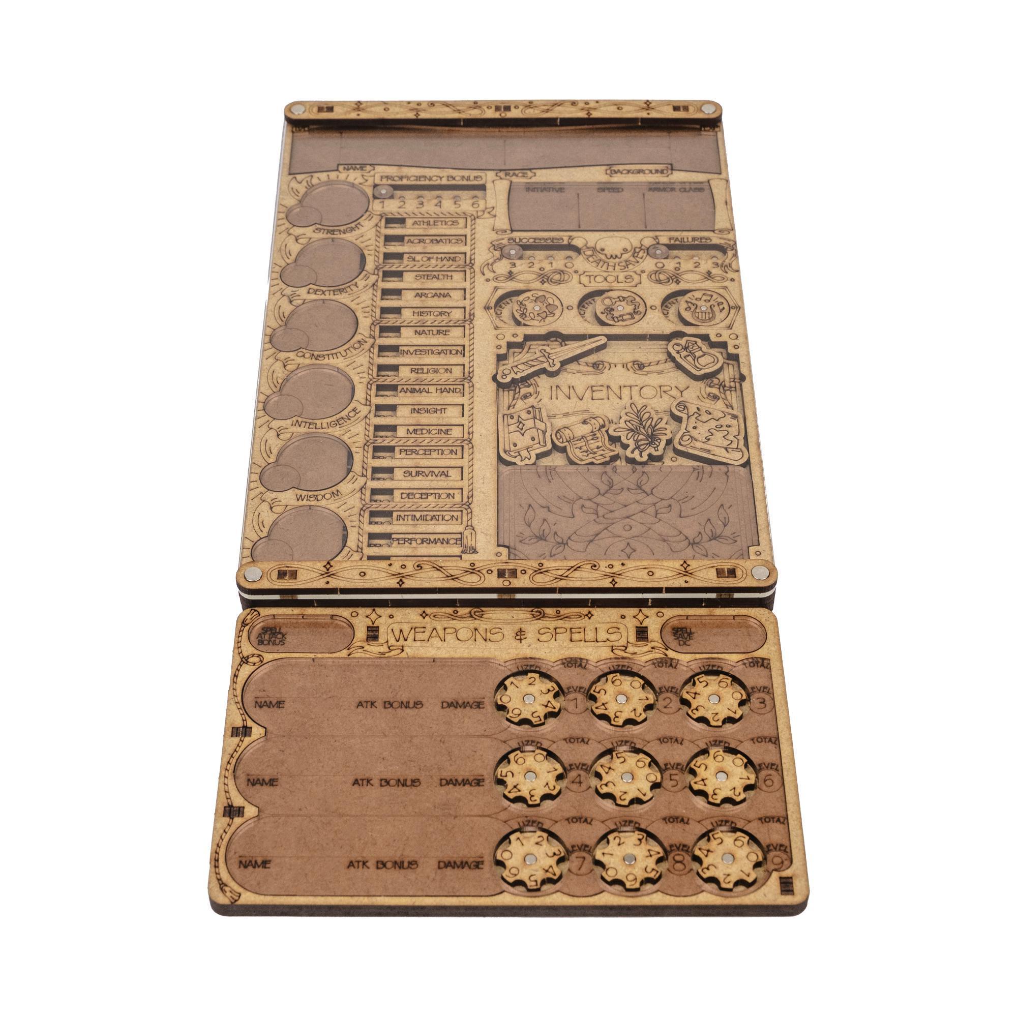 Character Sheet Tracker, Spell Slot Counter, Life Counters for DND 5e ...