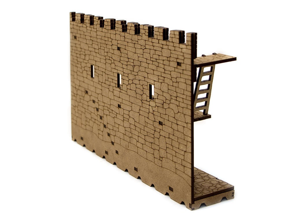 Fortress Wall With Stairs Fantasy Terrain 28mm Scale - Etsy