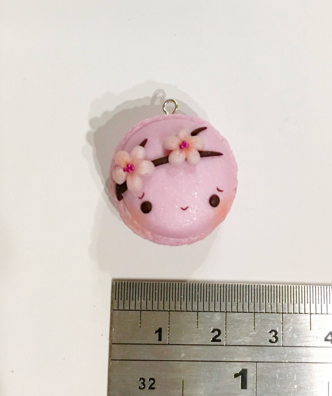 Kawaii Sakura Macaron Charm Polymer Clay Charms Sakura - Etsy