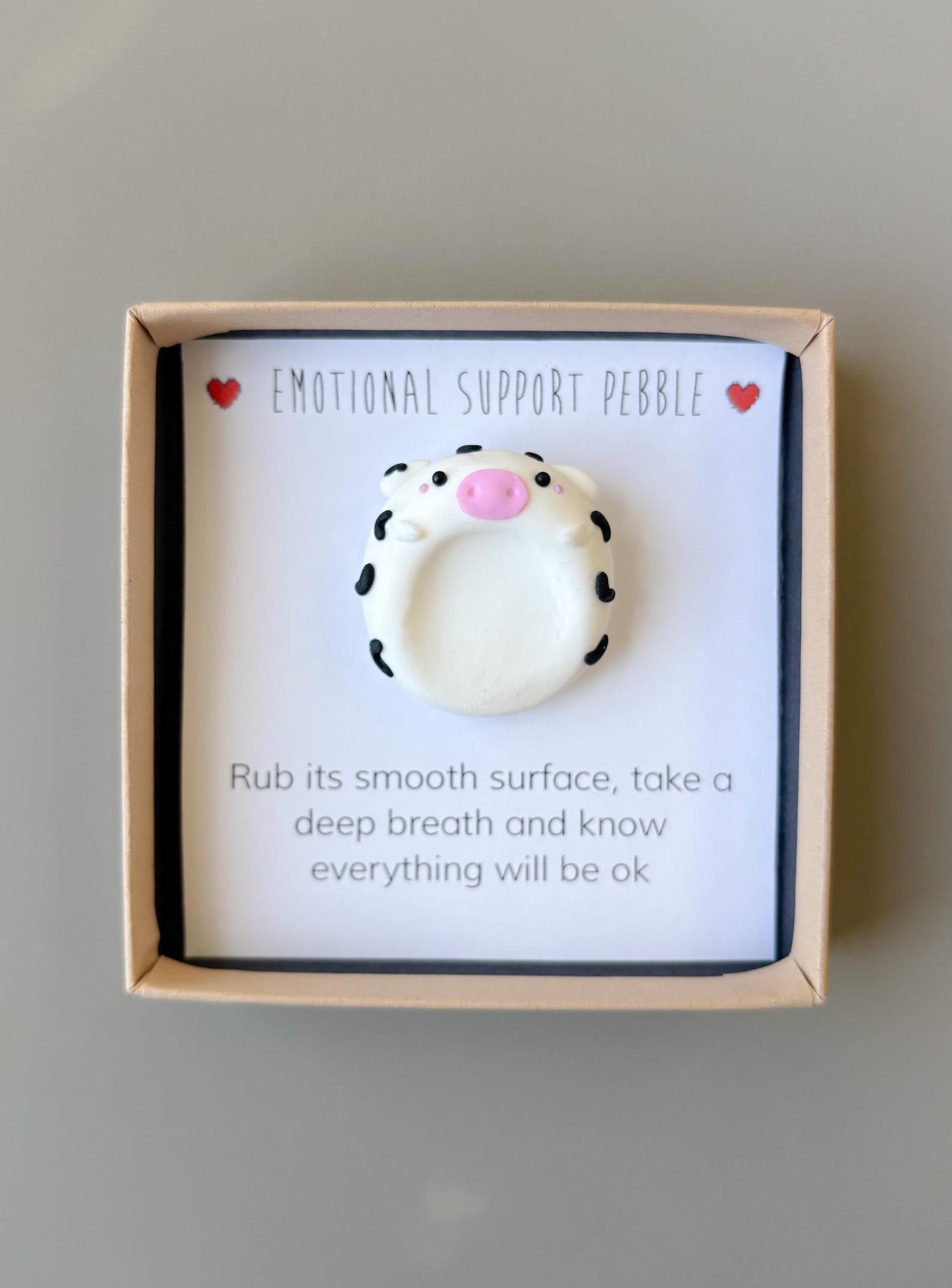 Emotional Support Pebble, Worry Stones, Pocket Hug, Cute Keepsake ...