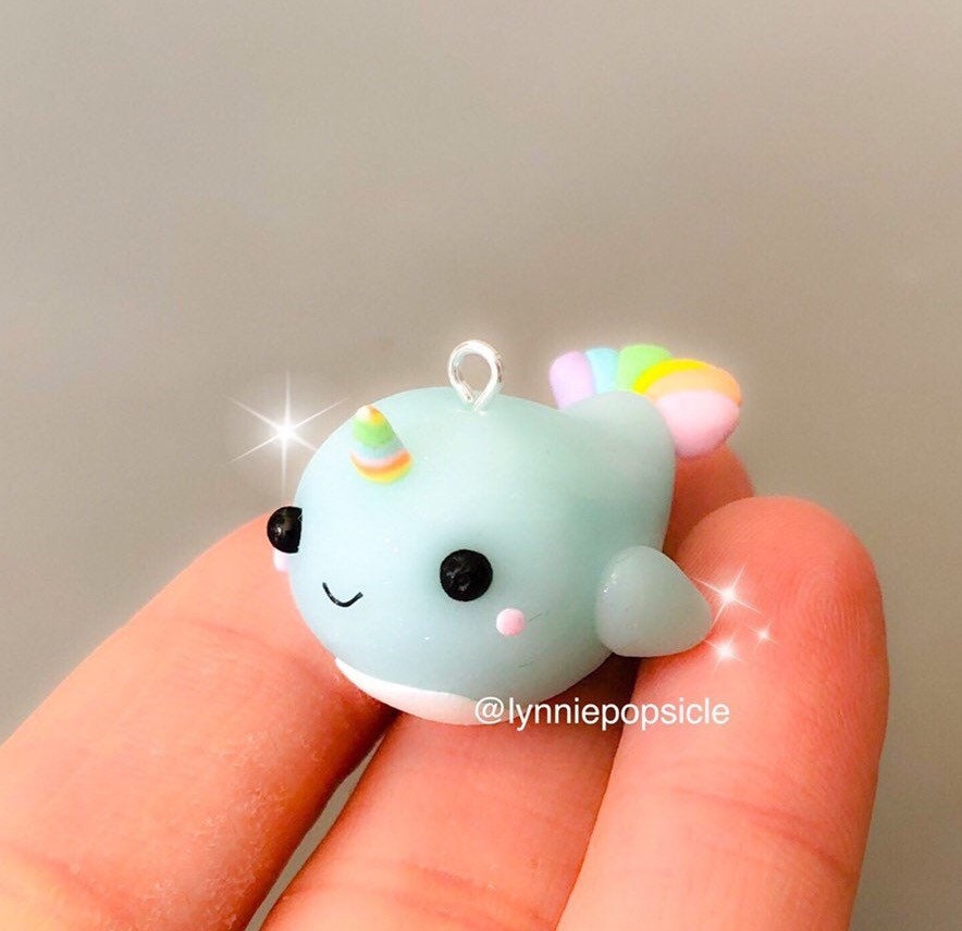 Kawaii Narwhal Charm Narwhal Gifts Cute Narwhal Polymer - Etsy