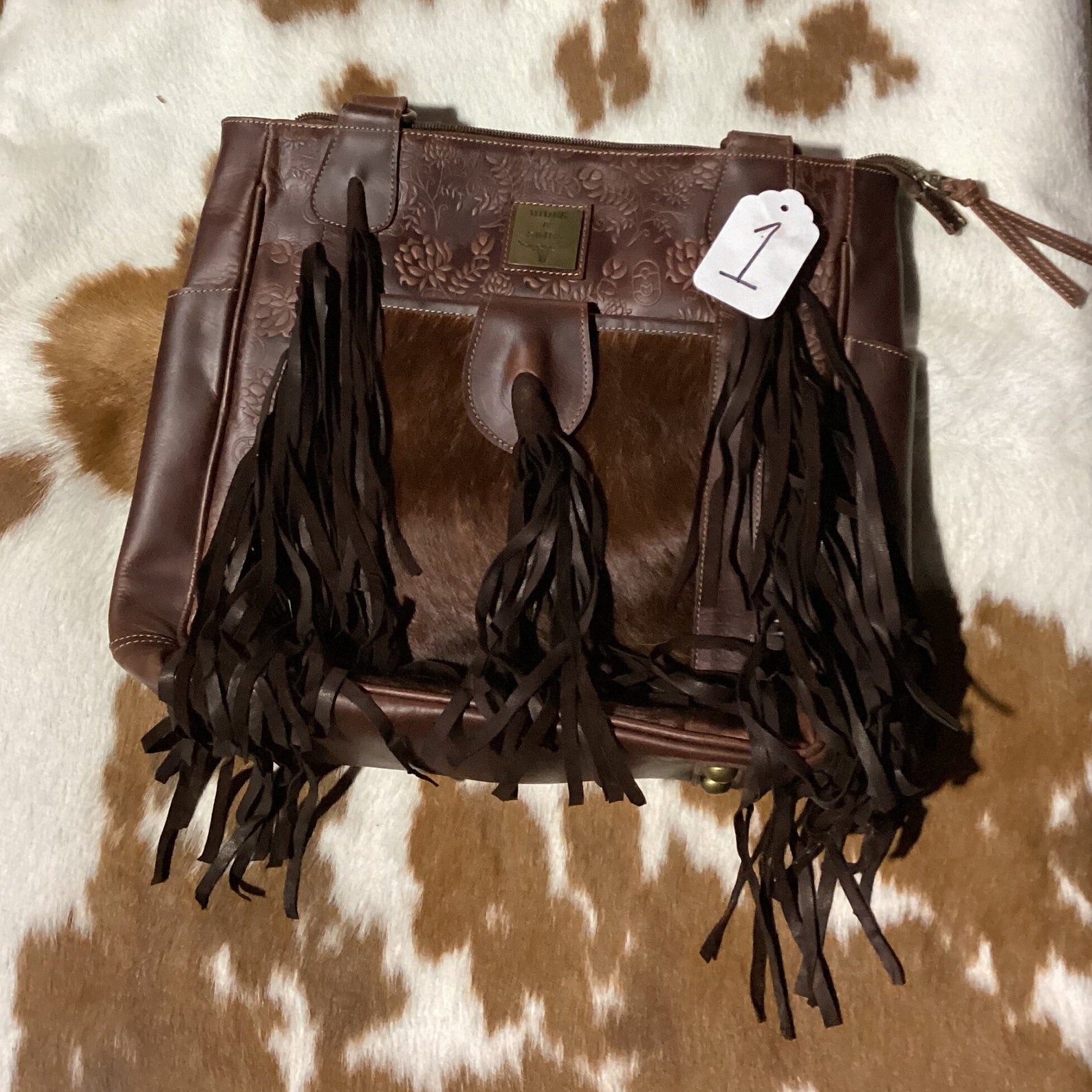Stacy-cowhide Fringe Handbag, Large Shoulder Bag - Etsy