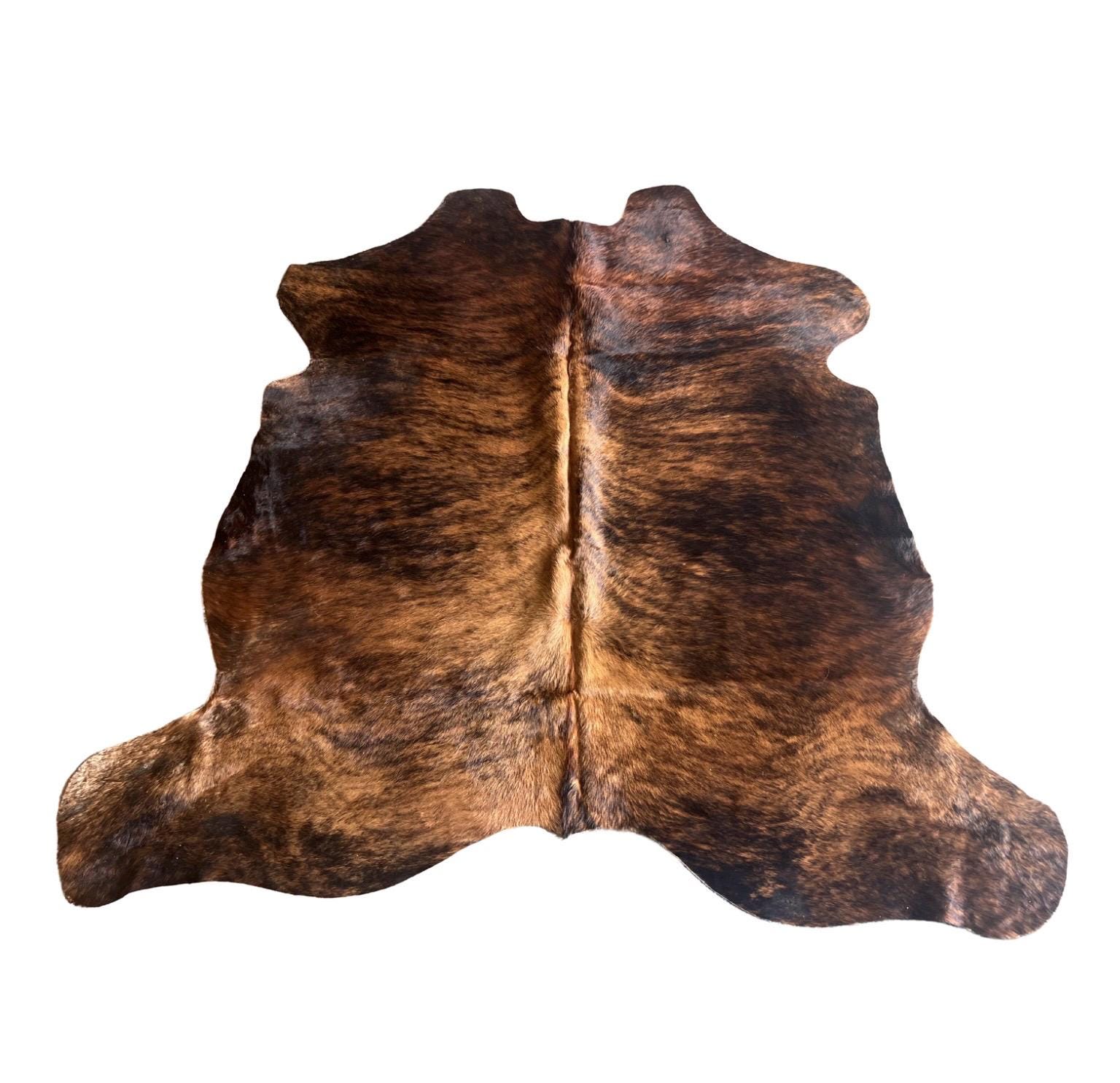 100% Genuine Cowhide Brindle Rug, Western Style