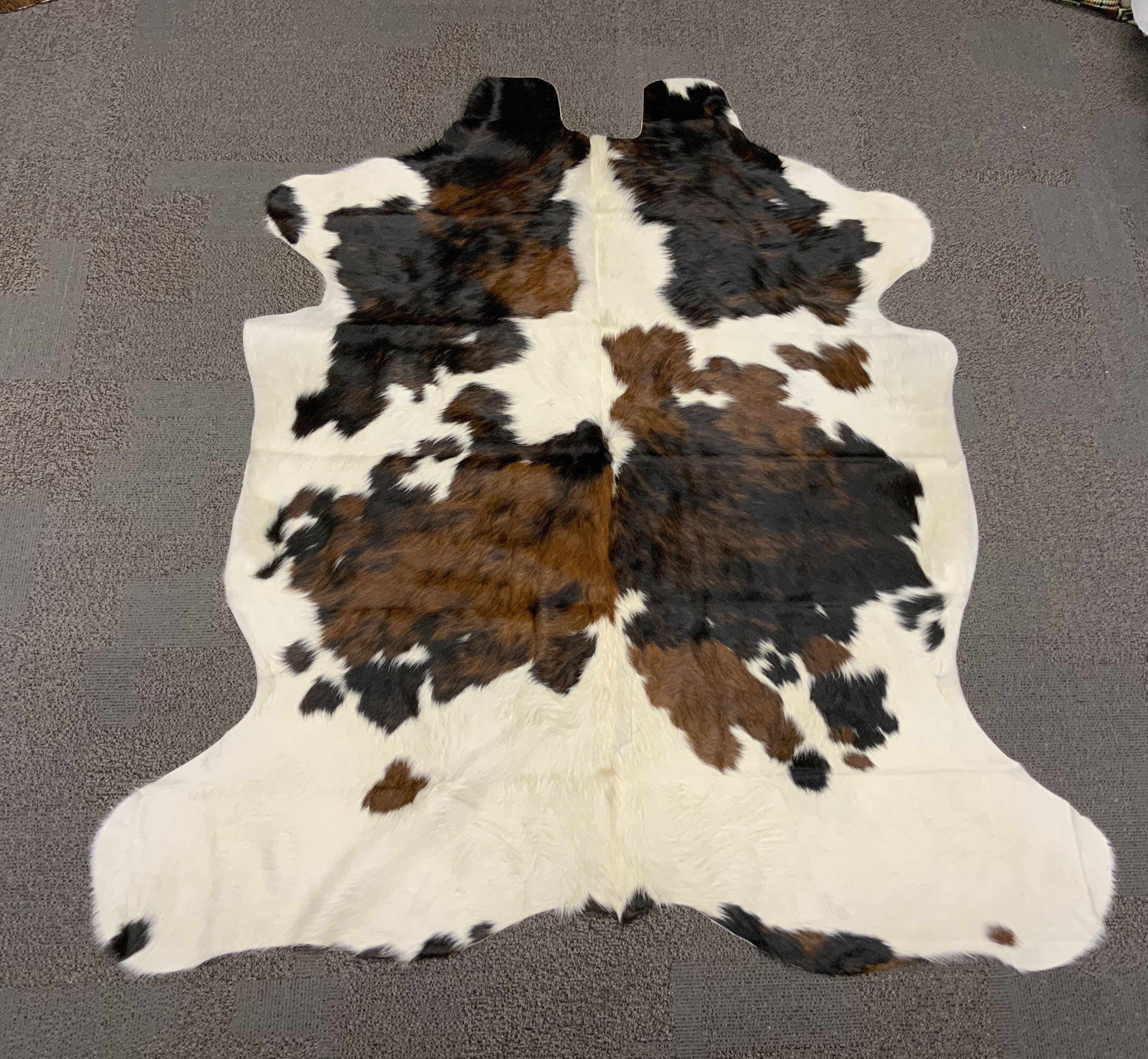 Natural Tri Color Cowhide Rug Size 69” x 75” by Cowhide Texas Store Inc ...