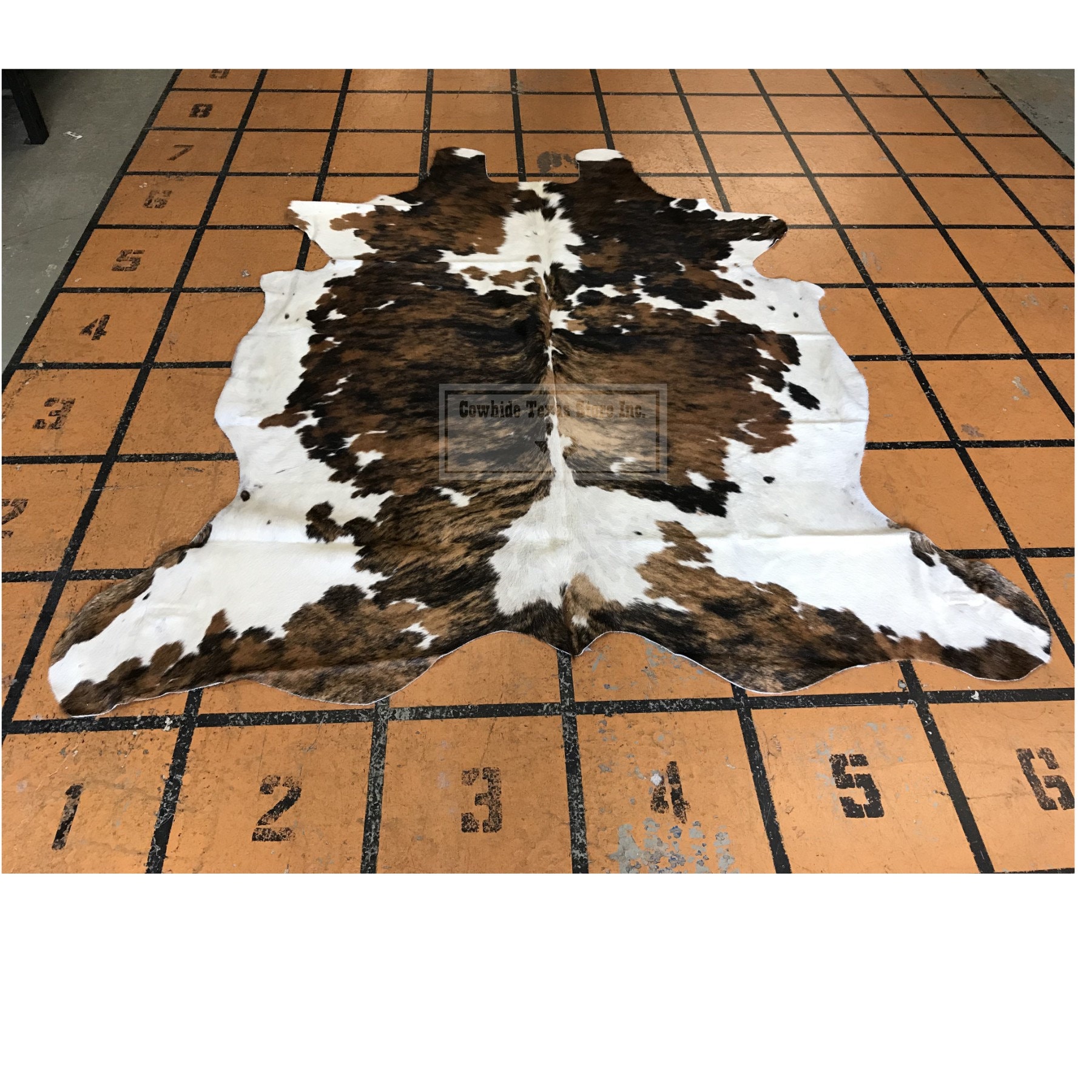 Tri Color Brindle Cowhide Rug - Colombian-Large- FREE SHIPPING