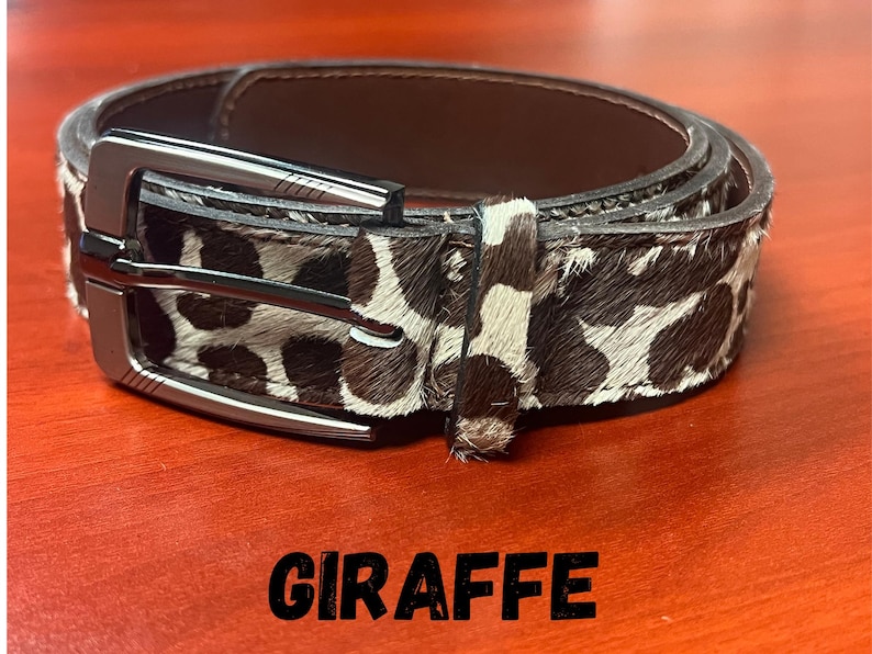 Cowhide Animal Print Belt: Hair-on Leather, Boho Western Style / WIDTH ...