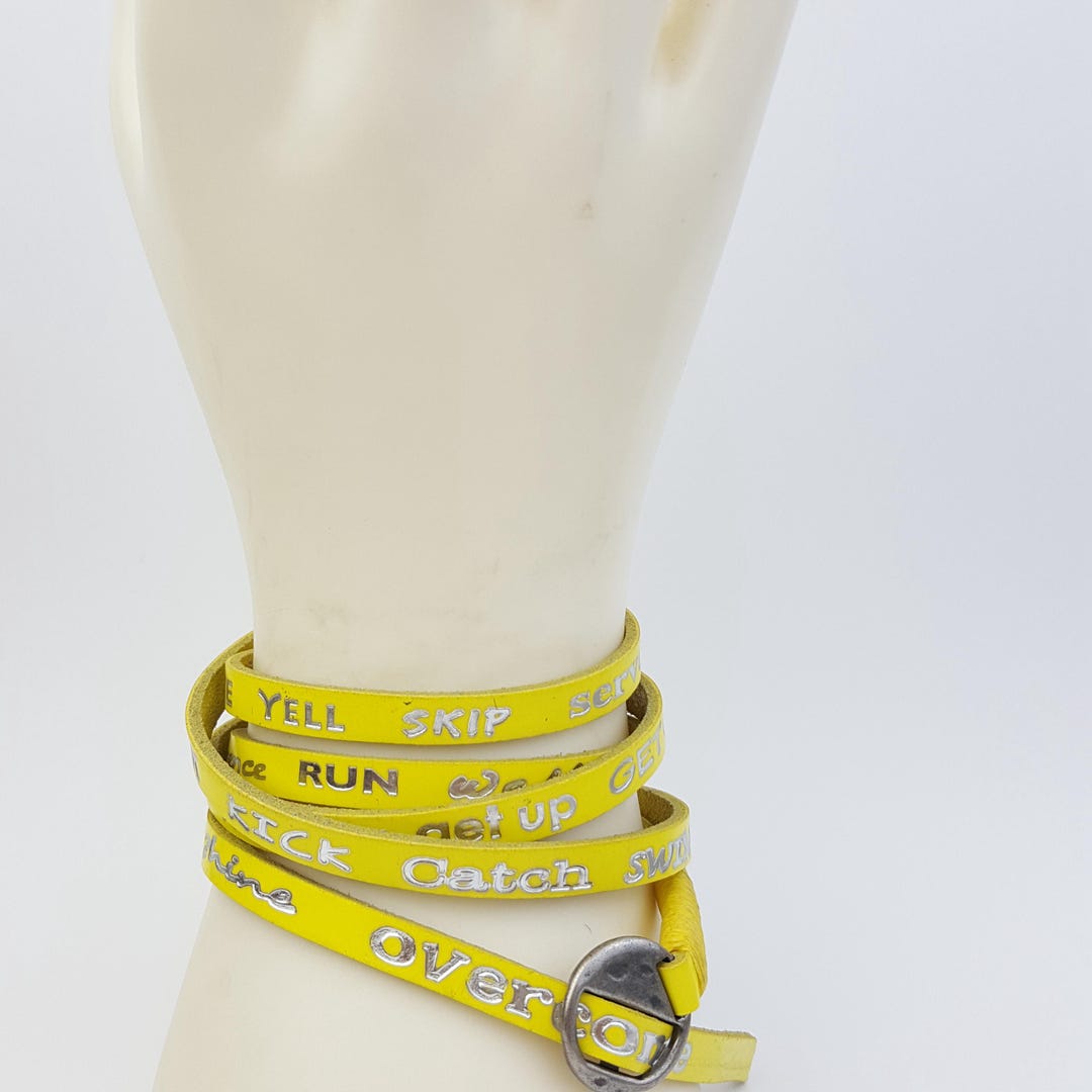 Custom Stamp: Get Out and Go Play Wrap Around Bracelet - Run Walk Jump ...