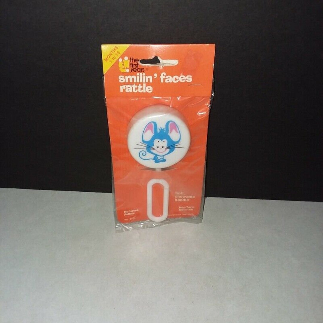 Smilin' Faces Rattle Baby Infant Toy Rattler by Kiddie Products Inc ...