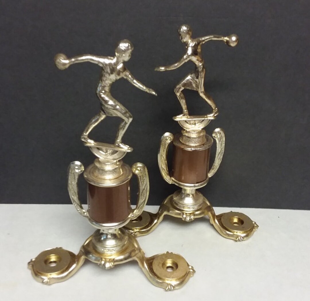 Trophy Parts 2 Gold Women Bowler Toppers - Etsy