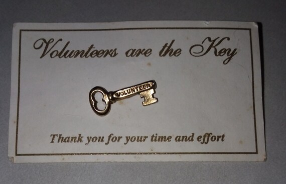 Volunteers are the Key "Key" Pin Thank You for Your T… - Gem