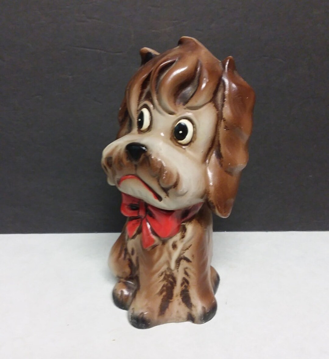 Chalkware Puppy Dog Coin Bank Vintage 1960s Canine Animal - Etsy