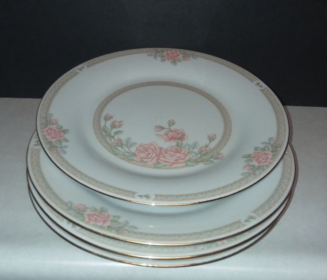 Crown Ming Fine Porcelain China Jian Shiang Christina 4pc Dinner Plate ...