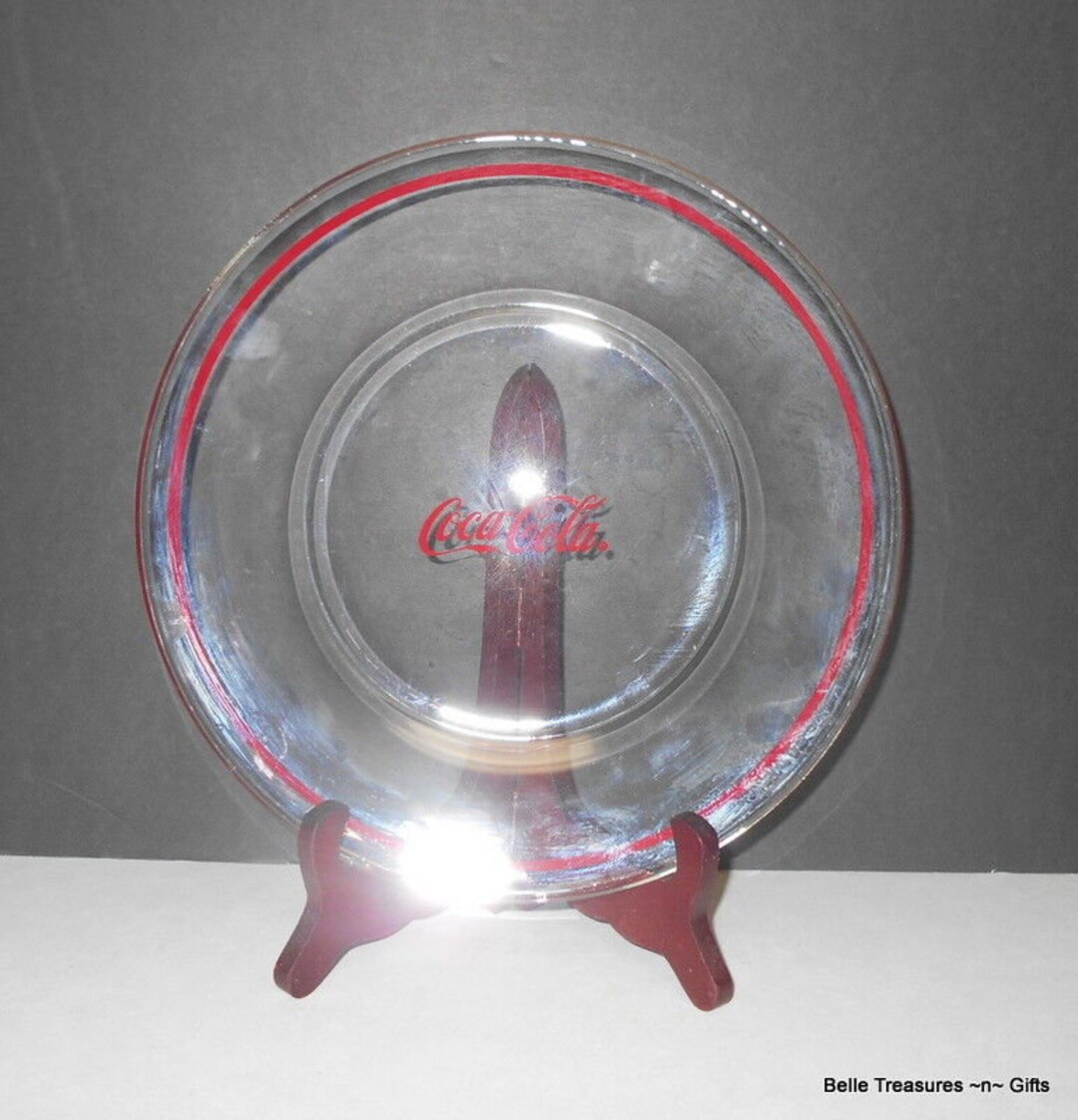 Coca Cola Decorative Coke Plate Red Stripe & Letters - Etsy