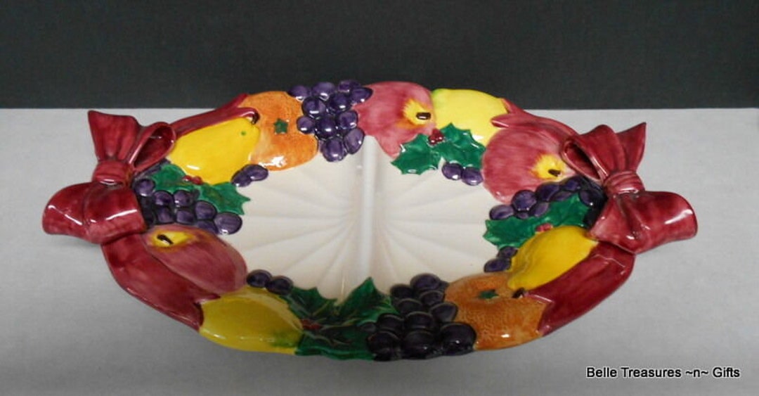 Fritz & Floyd Fruit Divider Serving Platter by OCI 1991 - Etsy