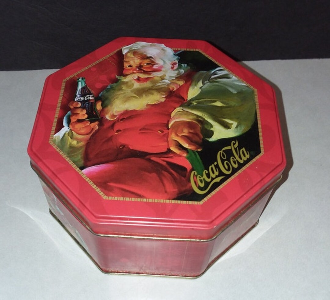 Santa Claus Christmas Coca-cola Coke Classic 8-sided Tin - Etsy