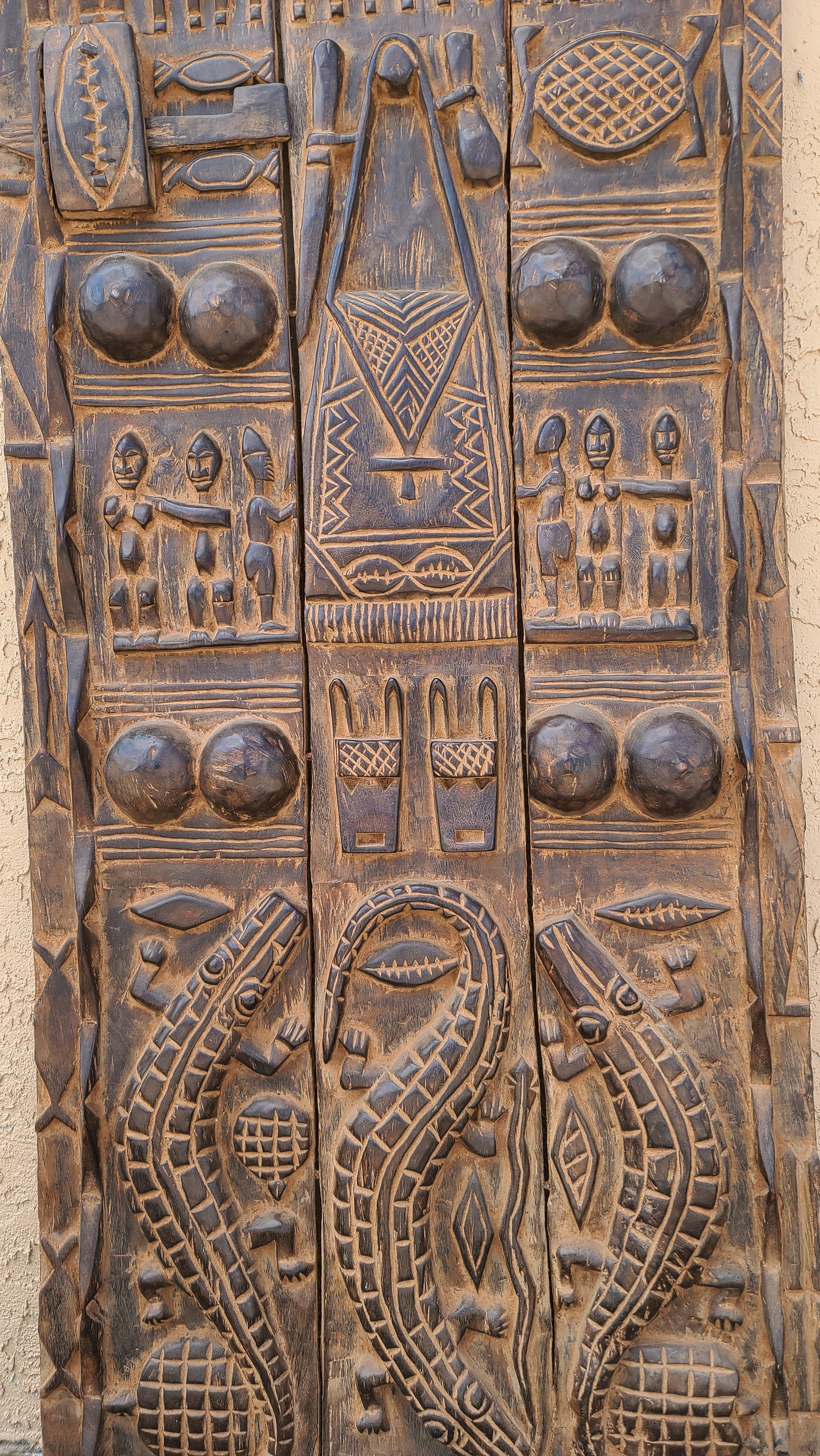 Antique Dogon Wooden Door, Africa Tribe Warrior Carvings - Etsy