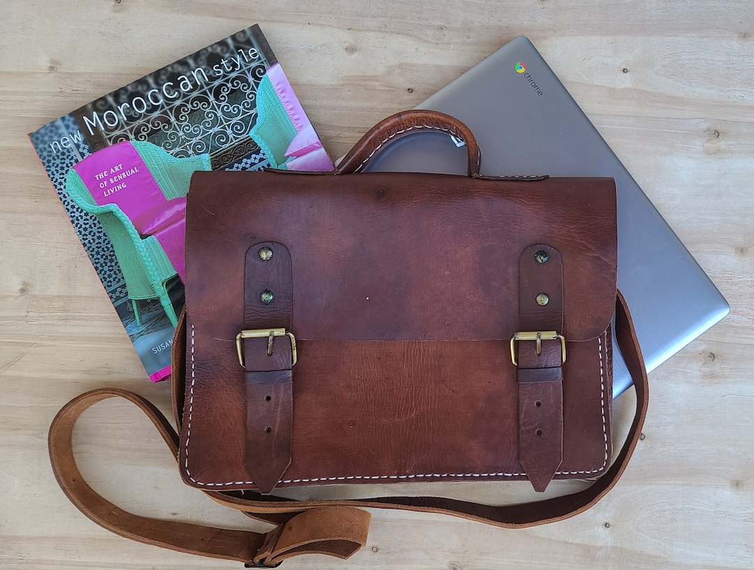 Old Moroccan Mailman Leather Messenger Bag Single Compartment - Etsy