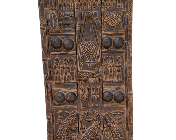 Mali Dogon Carved Wood Grainery Door - Etsy