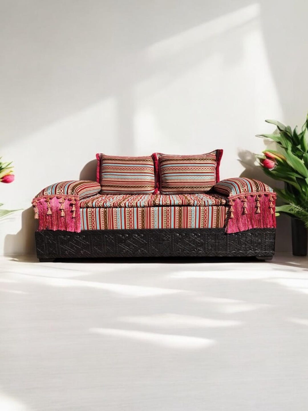 Unique Royal Moroccan Fabric Sofa | Moorish Furniture | Andalusian ...