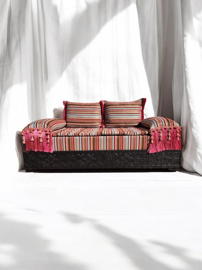 Unique Royal Moroccan Fabric Sofa | Moorish Furniture | Andalusian ...