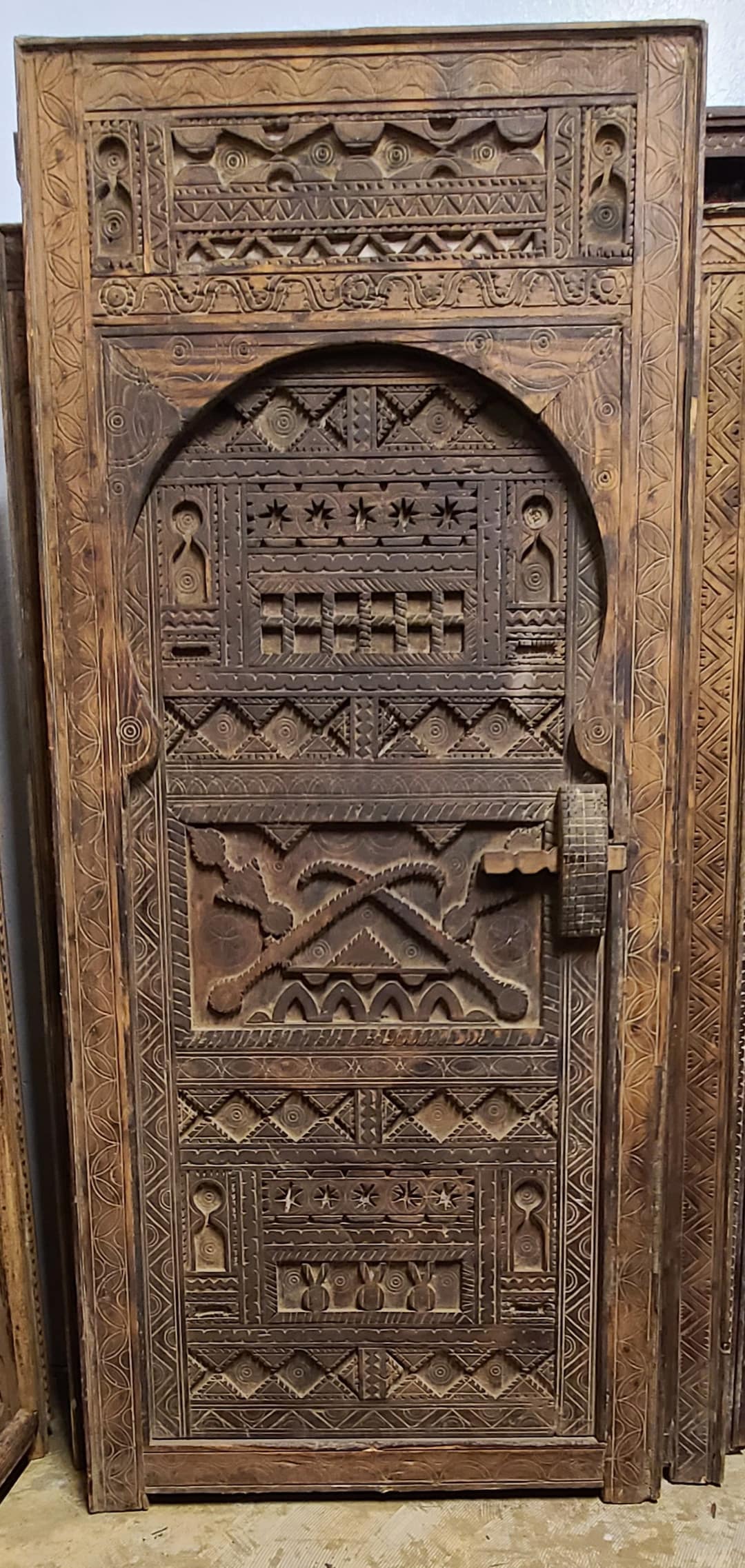 Antique African Carved Wooden Door, Touareg Ethnic Decor (89x40) - Etsy