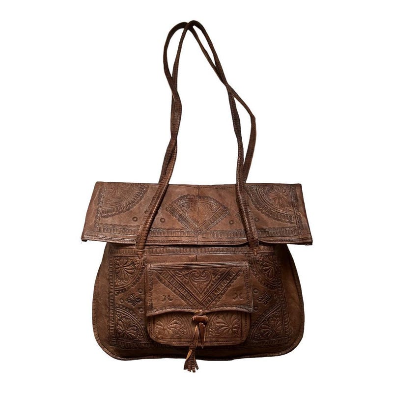 Moroccan Leather Bag - Etsy