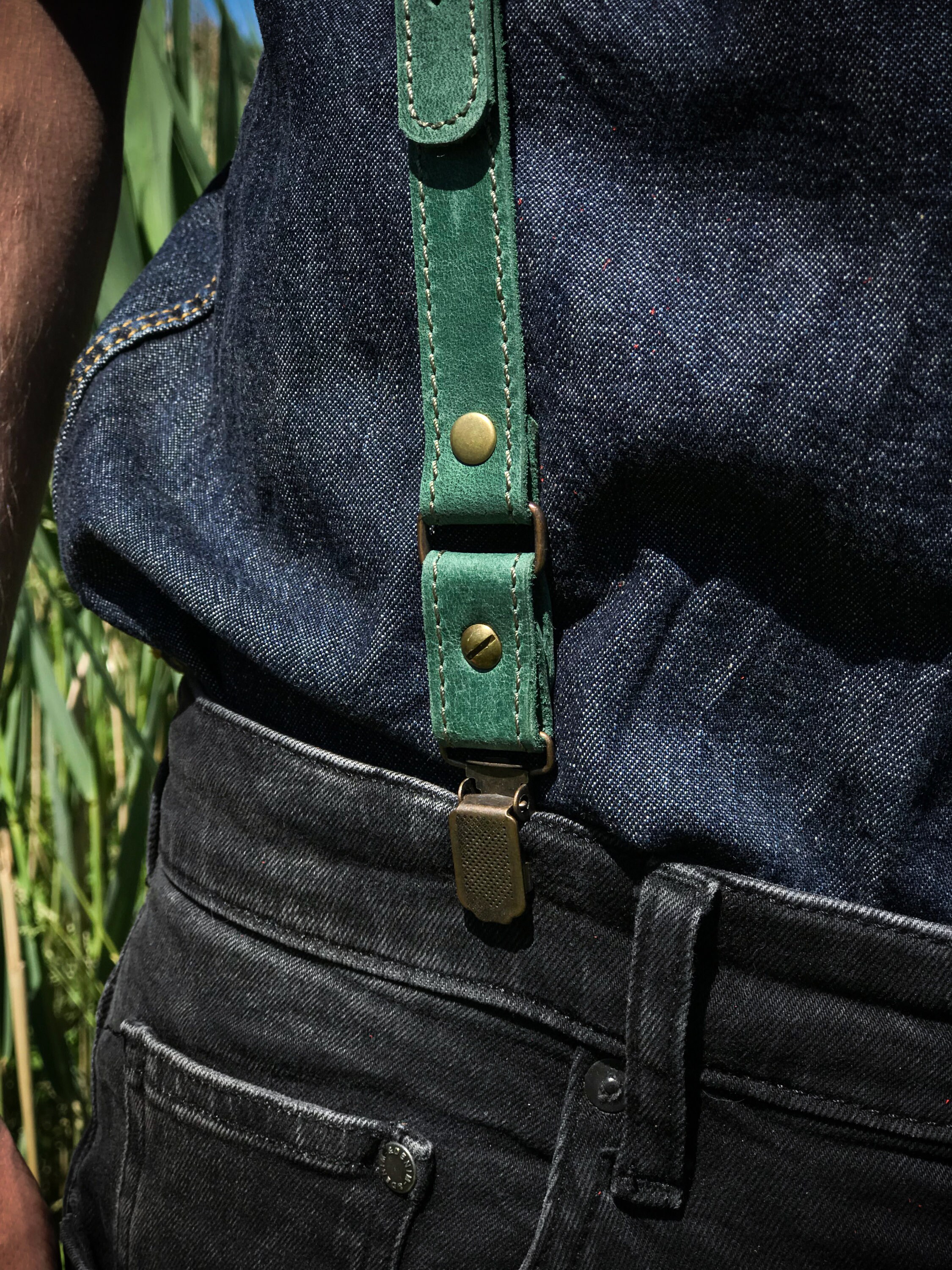 Personalized leather suspenders leather suspenders with | Etsy