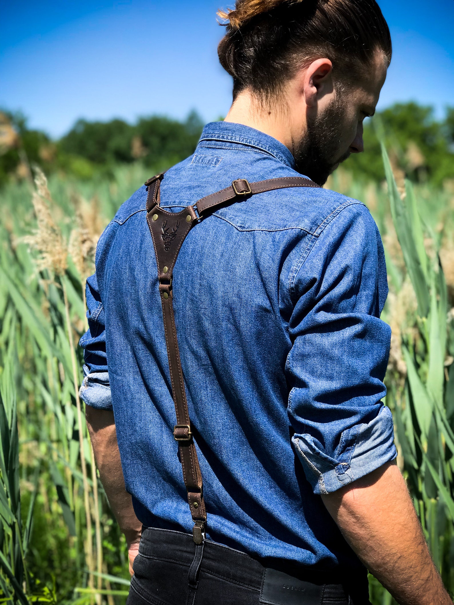 Personalized Leather Suspenders Leather Suspenders With - Etsy