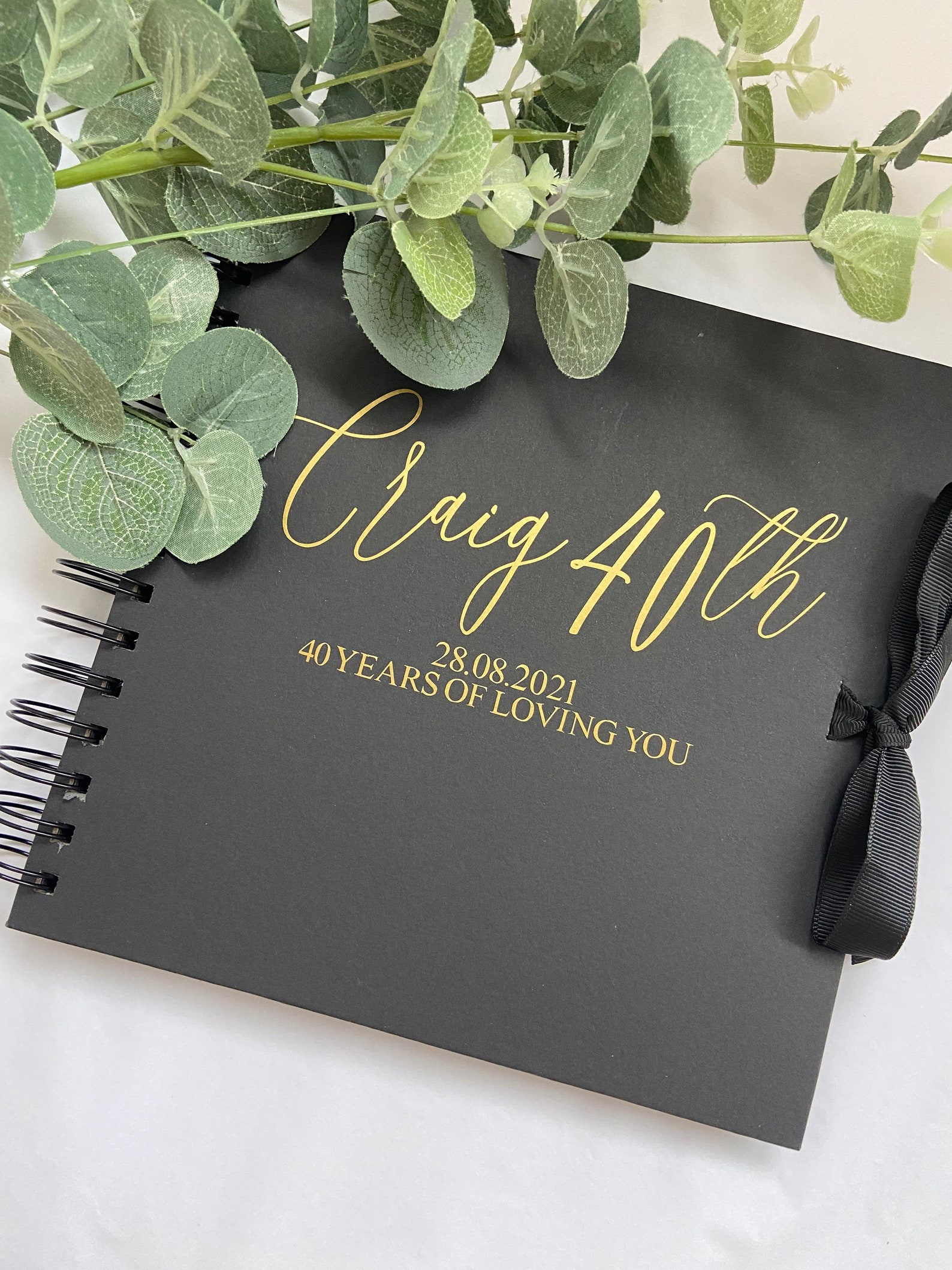 Personalised 40th Birthday Guestbook 40th Scrapbook Birthday - Etsy UK