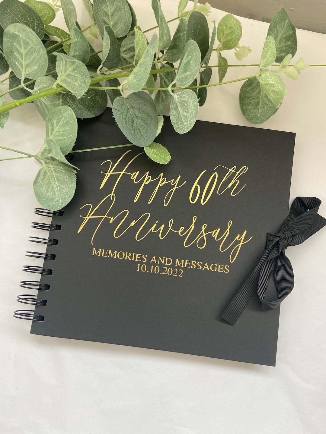 Personalised 60th Anniversary Guestbook, 60th Birthday Scrapbook ...