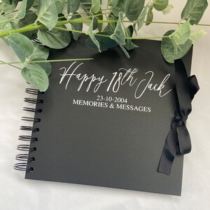 Personalised 18th Birthday Guestbook, 18th Scrapbook, Birthday Memory ...