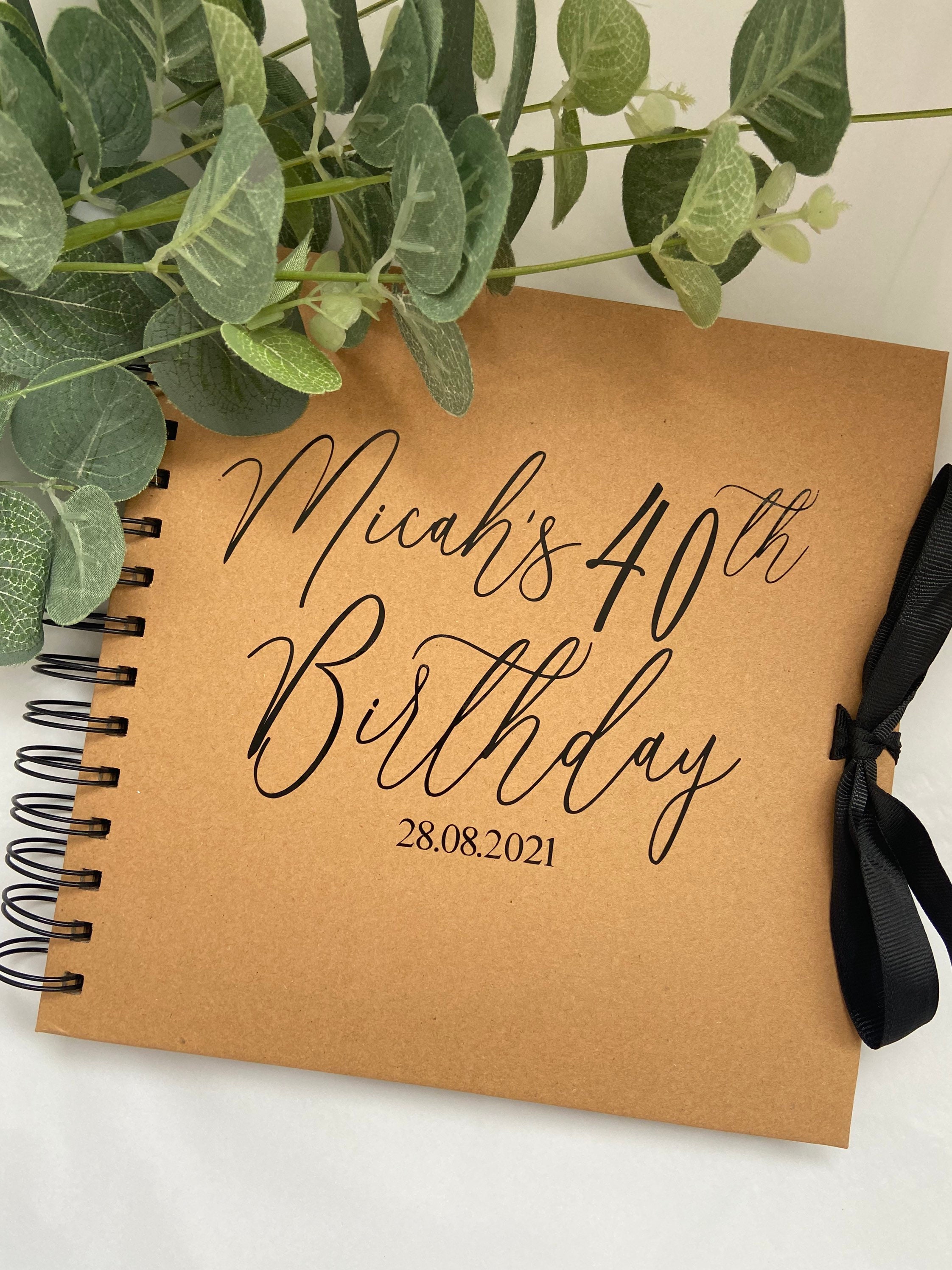 Personalised 40th Birthday Guestbook Photo Album Birthday | Etsy UK