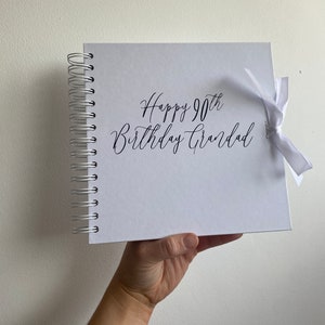 Personalised 90th Birthday Guestbook, 90th Scrapbook, Birthday Memory ...
