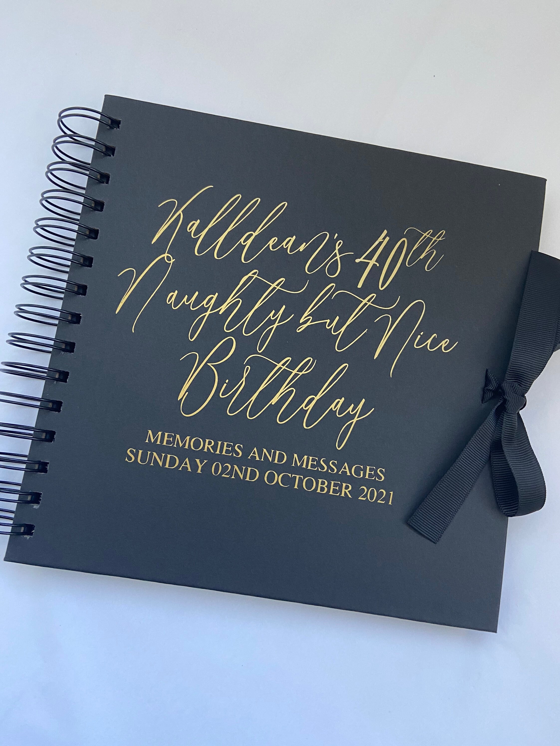 Personalised 40th Birthday Guestbook 40th Scrapbook Birthday - Etsy UK